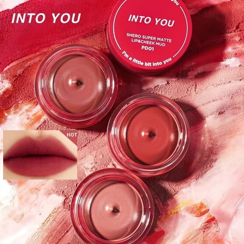Into YOU Lip Mud กระป๋อง Lip Mud Mousse Matte Velvet Matte ลิปสติก ...