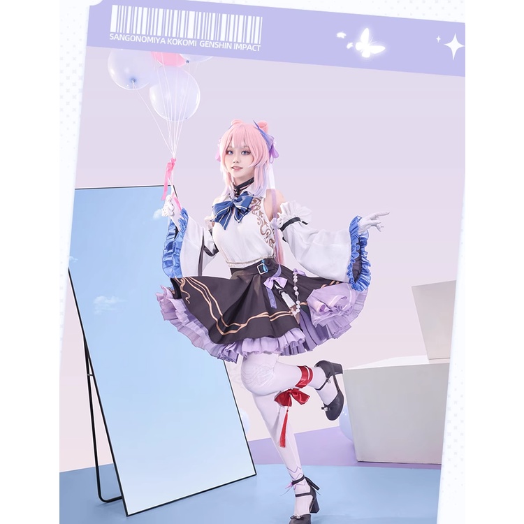 1/3 เกมหลอกลวง Genshin Impact คอสเพลย์ Sangonomiya Kokomi paraselene ...