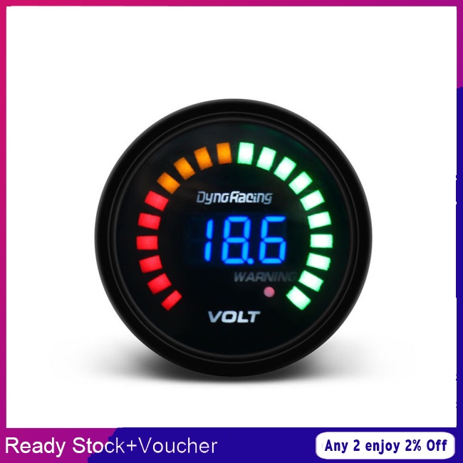 Shine DC 12V โวลต์มิเตอร์ LED จอแสดงผลดิจิตอล เครื่องทดสอบแรงดันไฟฟ้า ...