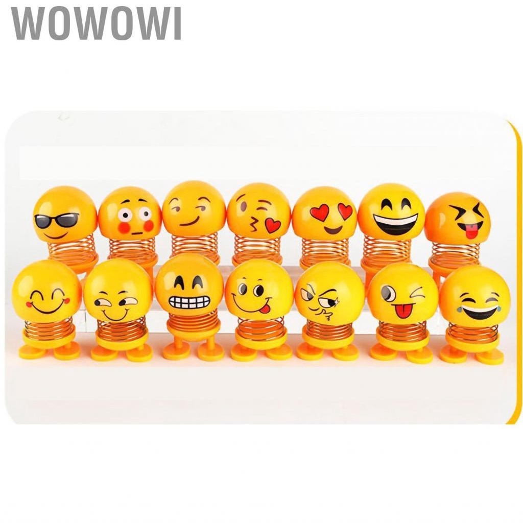 Wowowi Spring Bobble Head Toy Cute Face Car Emotion Doll Interior ...