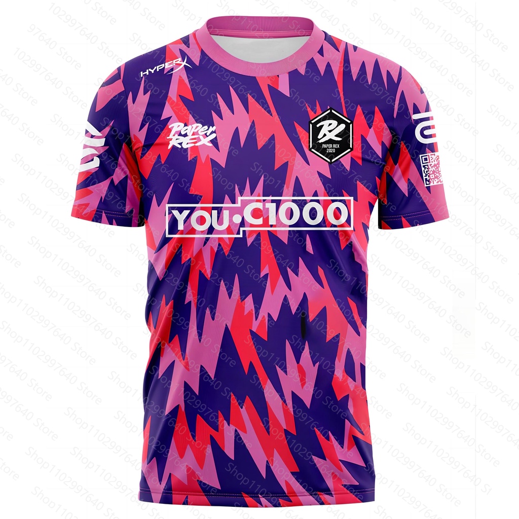 Paper Rex 2023/24 Esports เสื้อยืดแขนสั้น พิมพ์ลาย PRX Team Custom Name ...