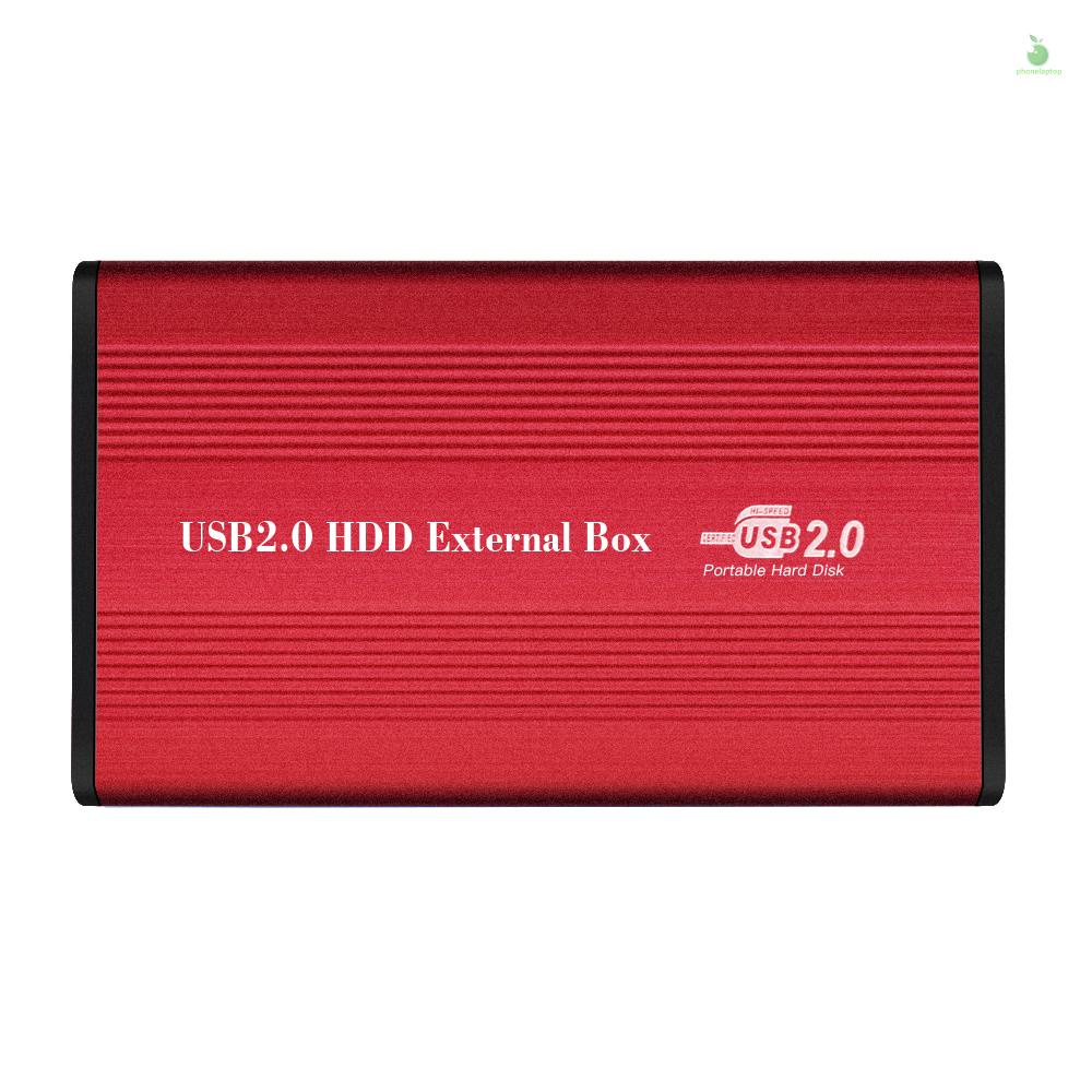 กล่องฮาร์ดดิสก์ HDD IDE USB2.0 เป็น IDE 2.5 นิ้ว อลูมิเนียม แบบพกพา สีแดง | Shopee Thailand