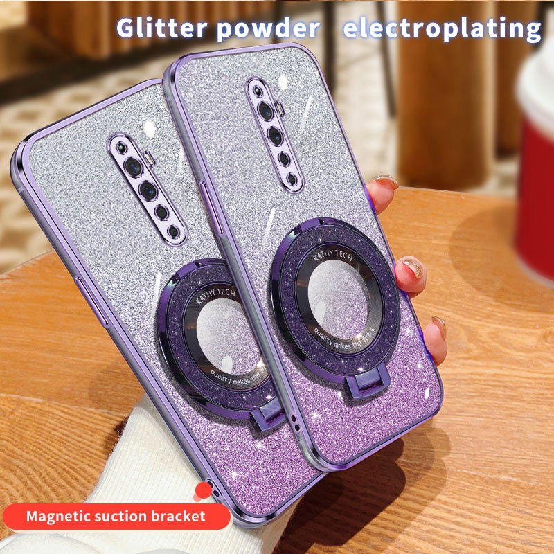 เคสโทรศัพท์มือถือ แบบนิ่ม ชุบเงา มีป็อบอัพ สําหรับ OPPO Reno2 F Z Reno ...