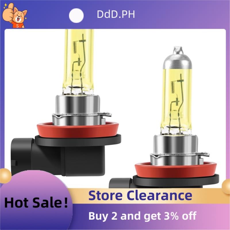 2x H11 55W 3000k Golden Yellow Xenon HID ไฟฮาโลเจนไฟตัดหมอกหลอดไฟไฟหน้า ...