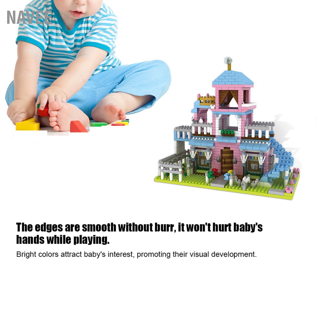 NAVEE 1073 ชิ้น DIY ประกอบอาคารบล็อกปราสาทรุ่น Early การศึกษาอัจฉริยะ ...