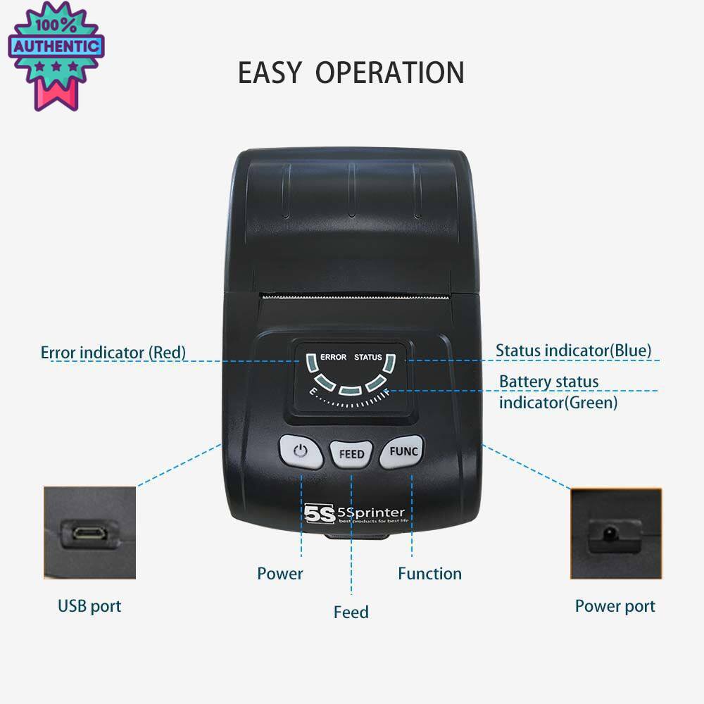Gprinter PT280 USB + Bluetooth mini printer เครื่องพิมพ์สลิป-ใเสร็จ พิมพ์ฉลากสินค้า เครื่องพิมพ์ ...