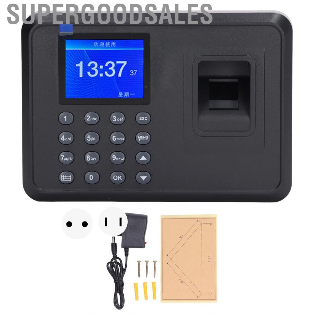 Supergoodsales Fingerprint Password Attendance Machine 360 Degree ...