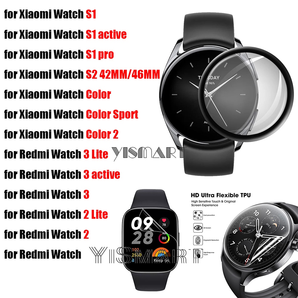 ฟิล์มกันรอยหน้าจอโค้ง 3D ไม่ใช่กระจก สําหรับ Xiaomi Watch S1 Pro S2 ...