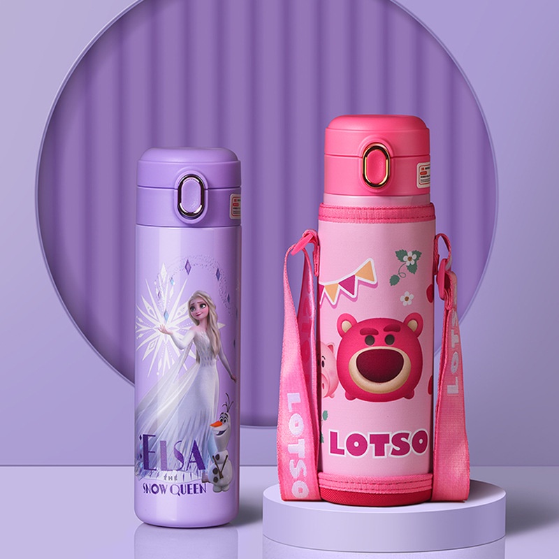 ขวดน้ําสเตนเลส เกรด 316 มีฉนวนกันความร้อน ลาย Frozen Elsa Captain