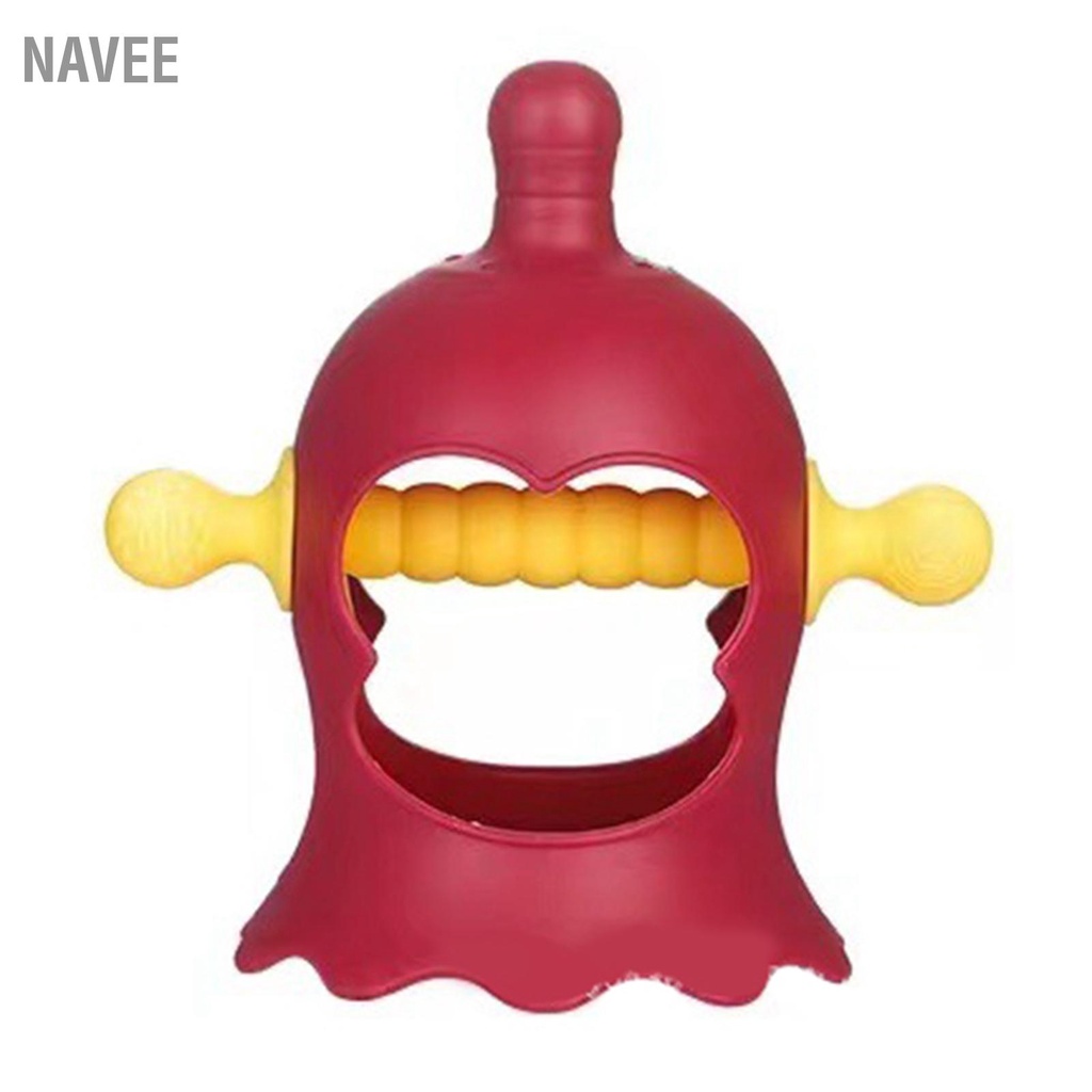 NAVEE เด็กยางกัดซิลิโคนปลอดภัย Burr ฟรี Anti Dropping Soothing Hand ...
