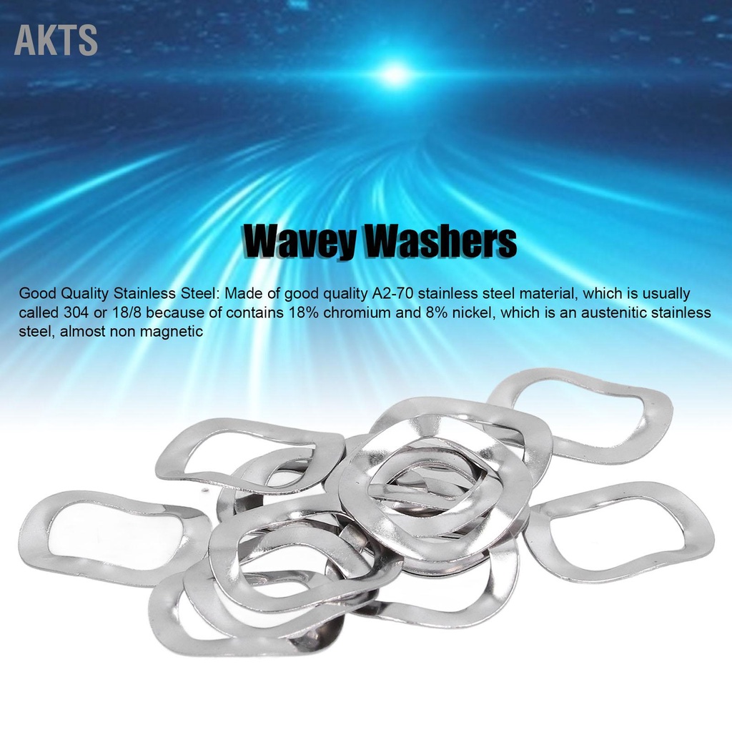 AKTS 100 ชิ้น Wave Washer Assortment ชุด Crinkle Wavey Washers A2 ...