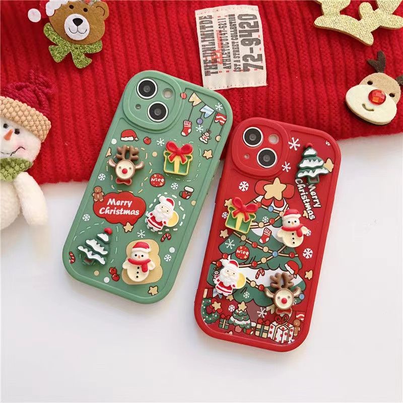 ใหม่ เคสโทรศัพท์มือถือ ลายคริสต์มาส สําหรับ IPhone 11 1213 Pro MAX X XR ...