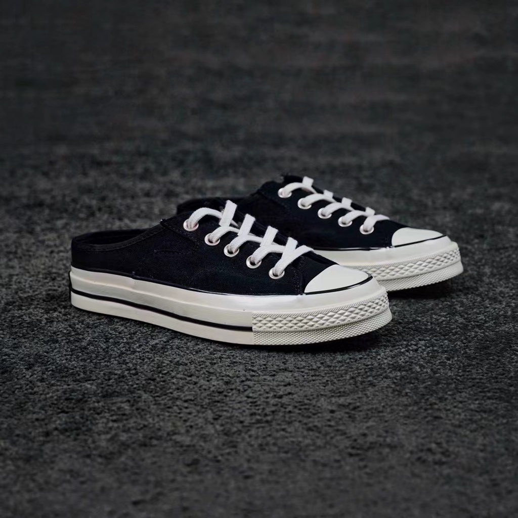 Converse Chuck 70 Mule Half-Slippers Black Low Cut Canvas Shoes Skate ...