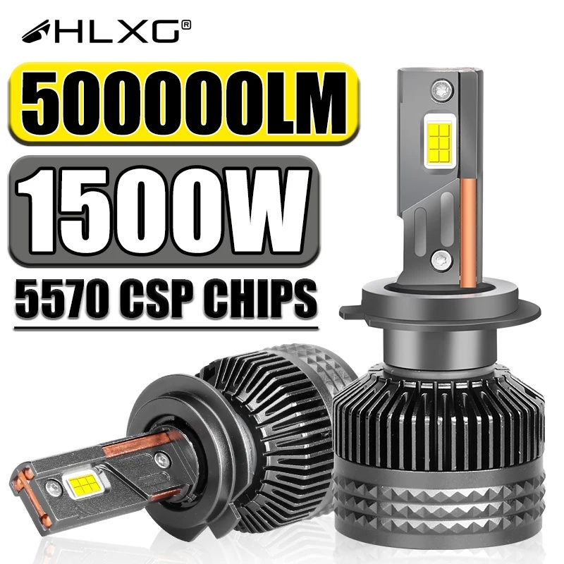 K7c H7 LED 500000Lm หลอดไฟหน้า LED 1500W H1 H4 H11 9012 HIR2 9005 9006 ...