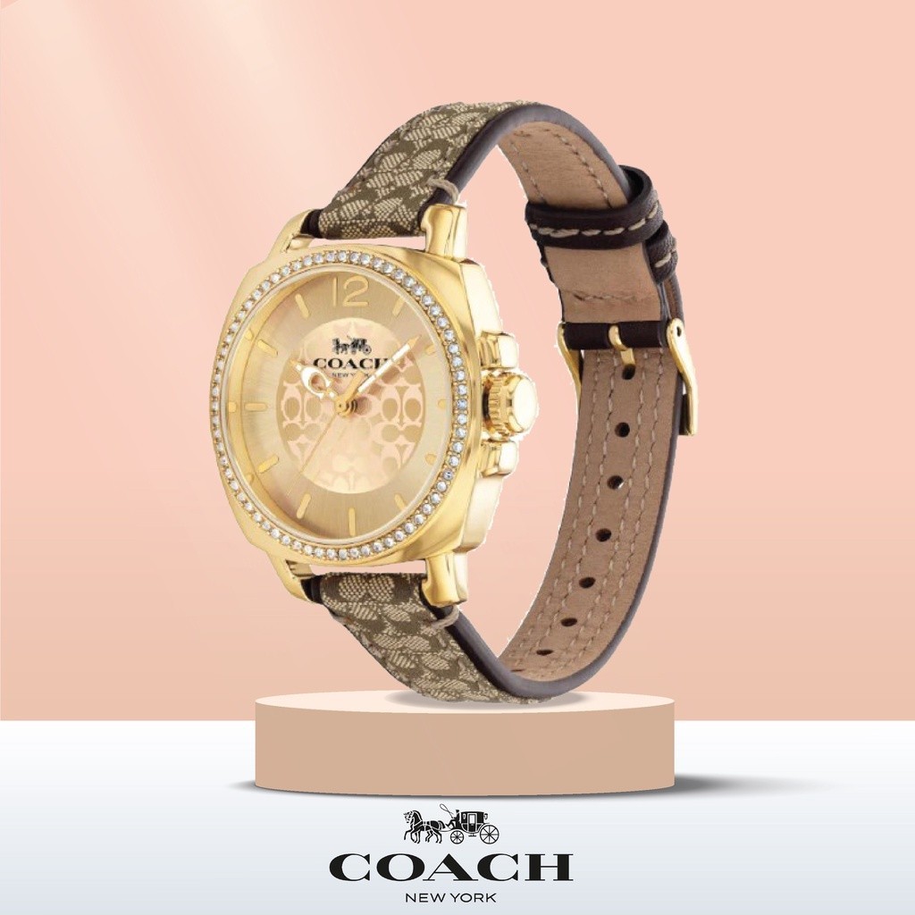 100%COACH รุ่น14503150 14503148 34mm นาฬิกาข้อมือผู้หญิง นาฬิกา สายหนัง ...