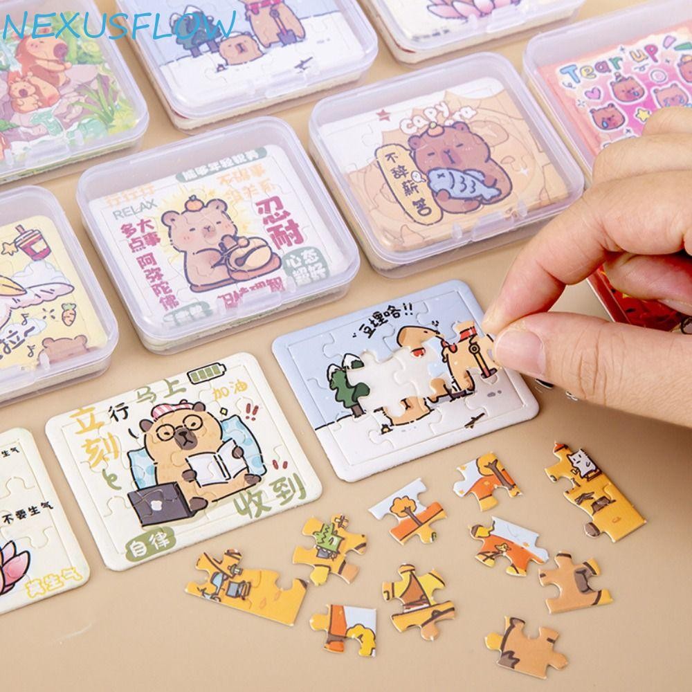 Nexusflow 5 แผ่น/กล่อง Capybara จิ๊กซอว์, ปริศนามินิน่ารักขนาดเล็กที่น่าสนใจ, กระเป๋าเพื่อ ...