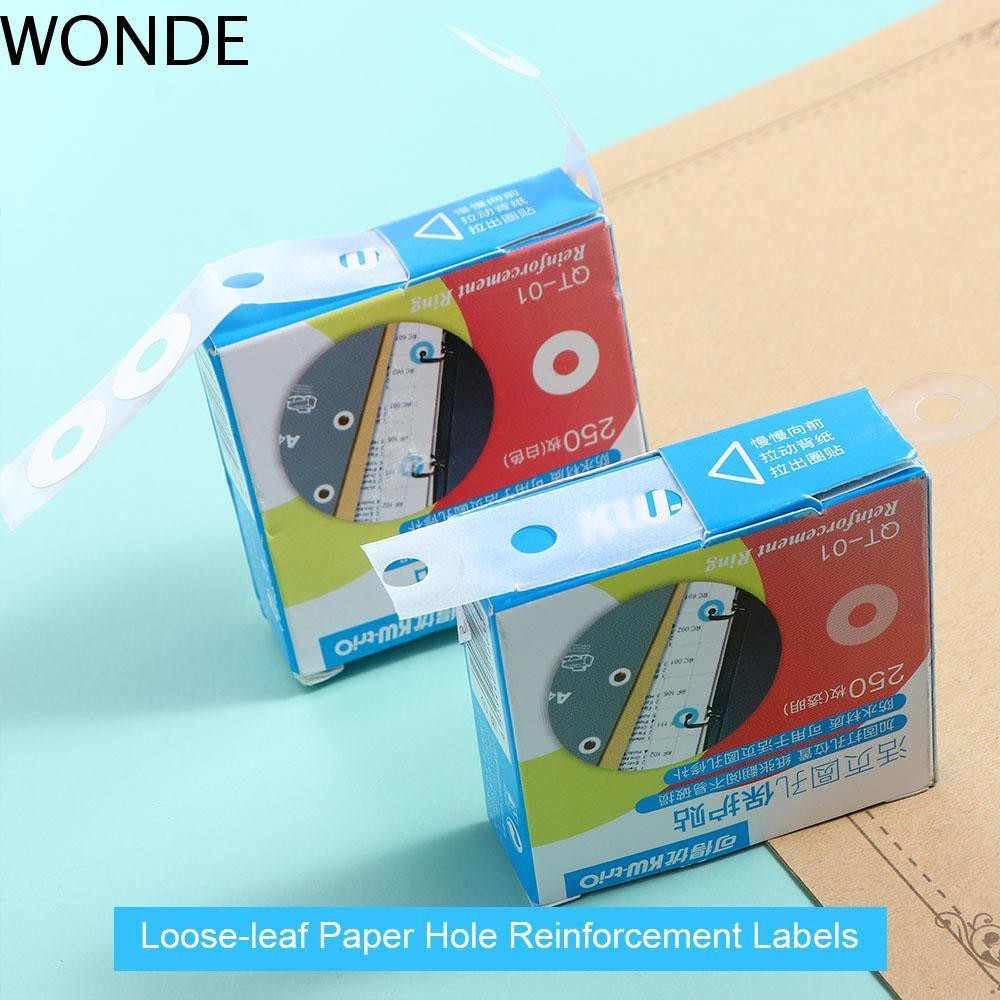 Wonde Hole Punch Protector โรงเรียน Suppiles 250pcs แหวนเสริมหลวม Leaf ...