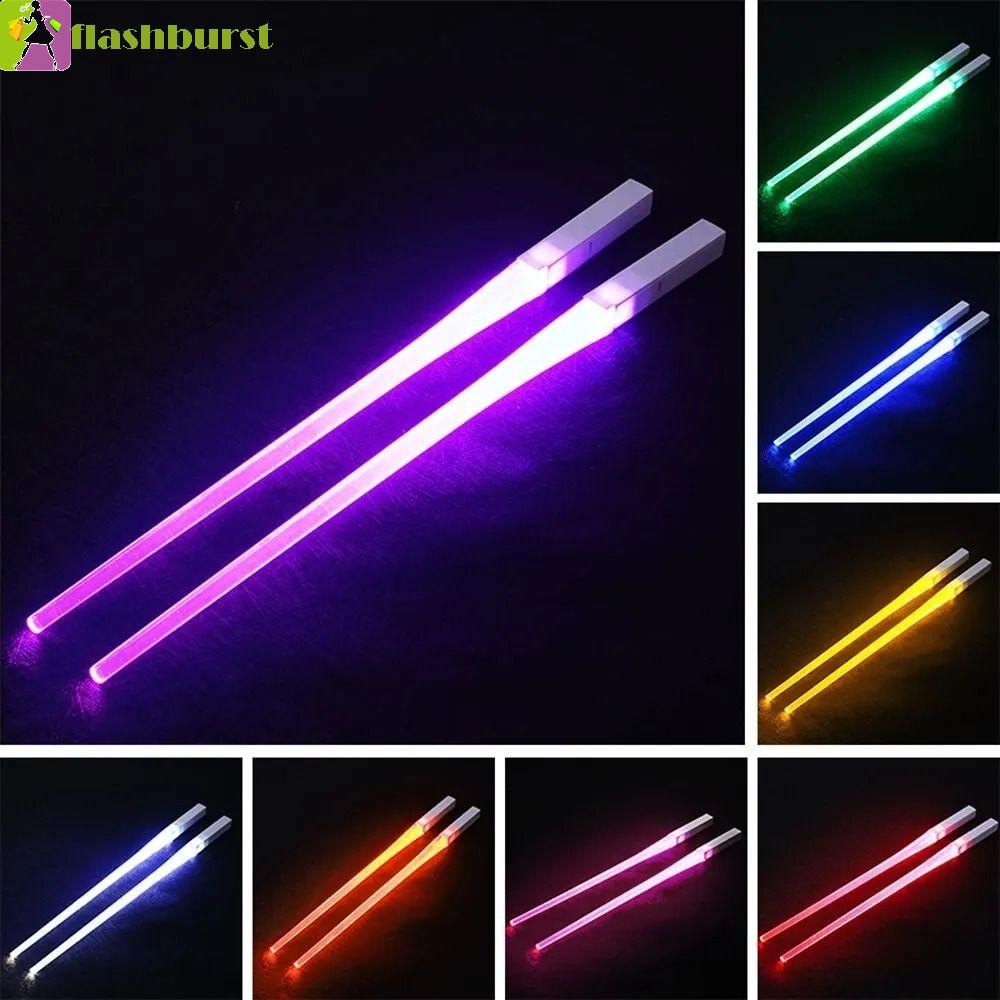 Flashburst 1 คู่ Light Up ตะเกียบ, สีสันสดใส LightSaber ตะเกียบ ...