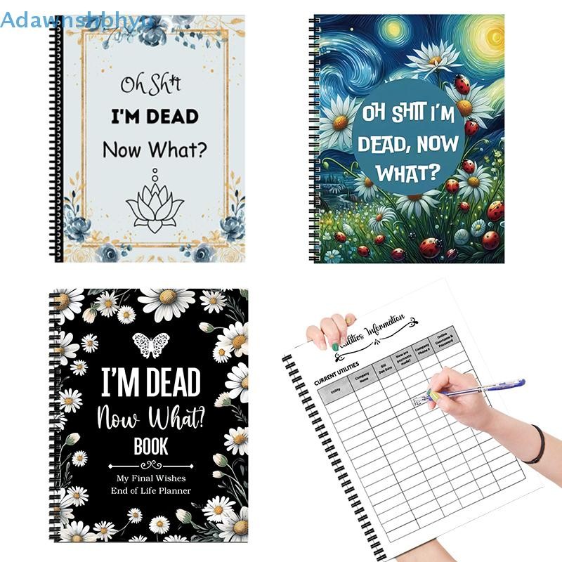 Adhyu End Of Life Planner Guided Final Arrangements Workbook Organizer ...