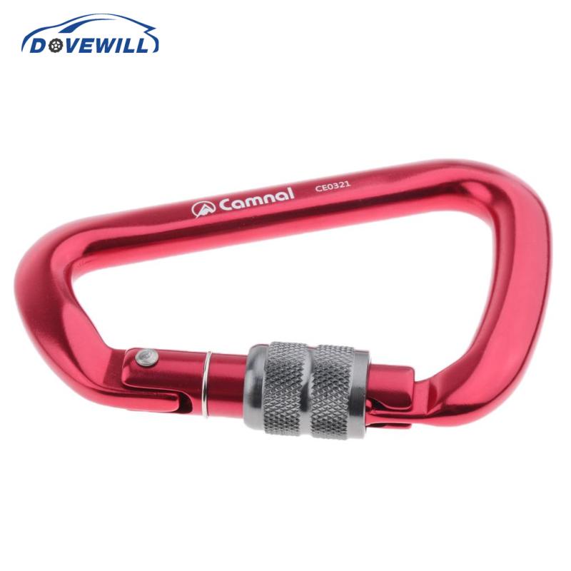 [Dovewill] คาราบิเนอร์ล็อก อลูมิเนียม รูปตัว D 28KN สีดํา สําหรับปีนเขา | Shopee Thailand