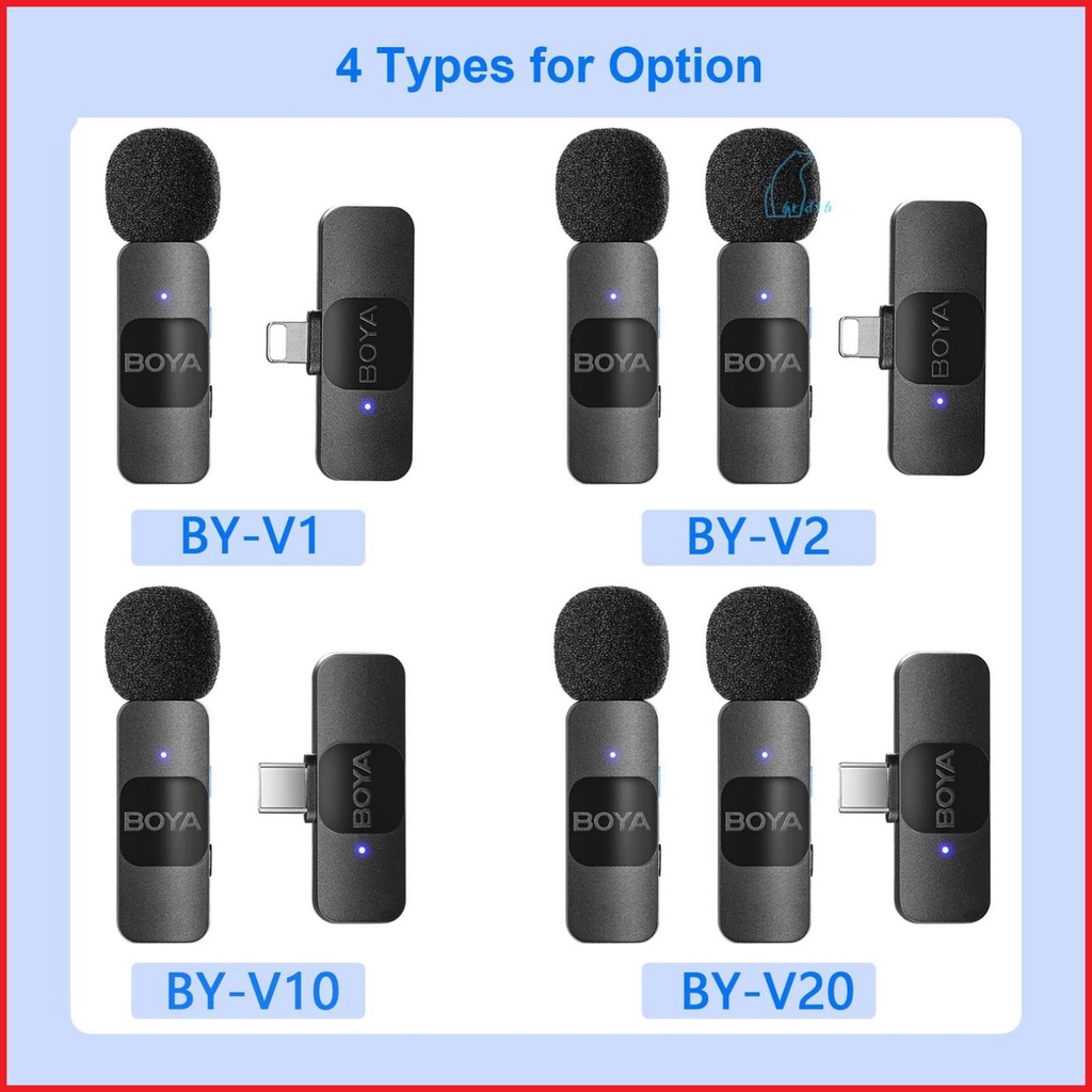 BOYA Wireless Microphone System - Clip-on Phone Mic, Noise Reduction ...