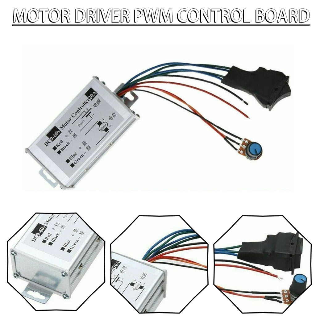 DC Motor Speed Controller 9-60V Forward/Reverse High Power PWM Control ...