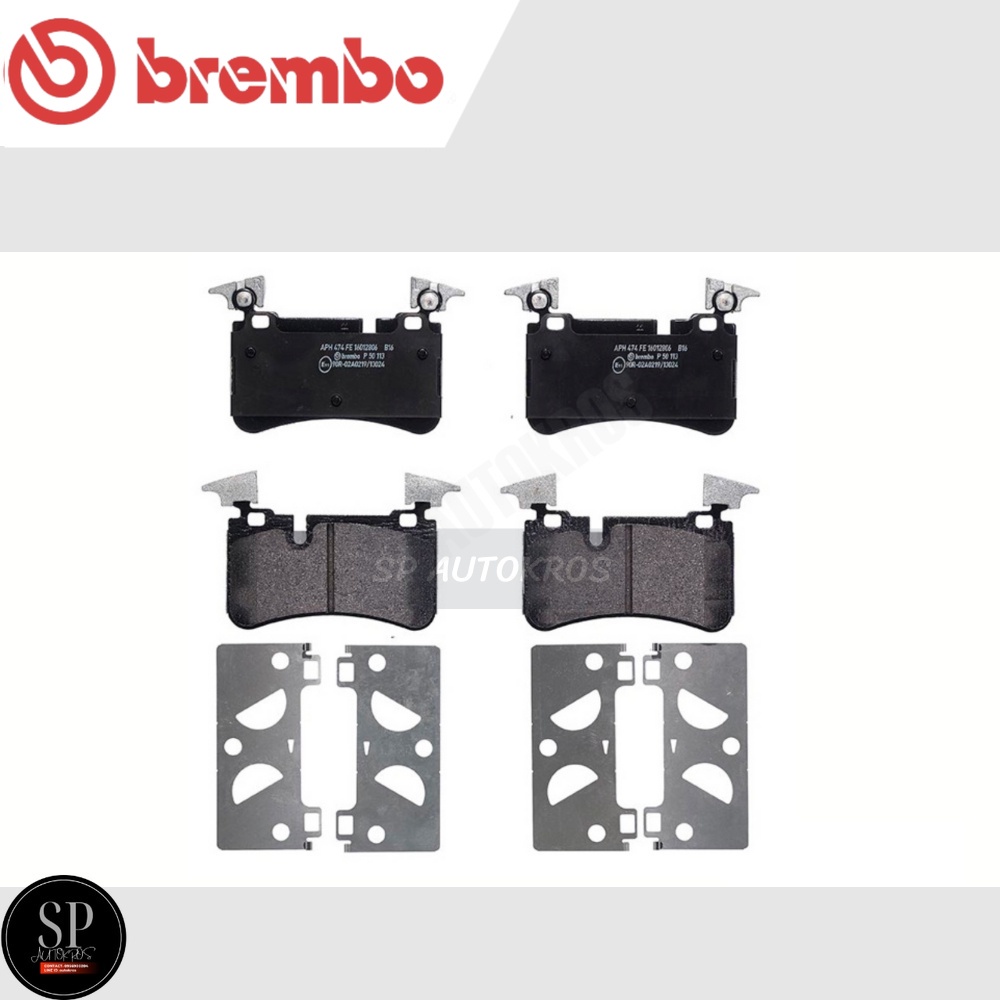 BREMBO ผ้าดิสเบรคหลัง BENZ 63AMG E CLASS W211, CLK C209, CLS C219, SL R230 #ปั๊ม AMG 4 Pot P50 ...