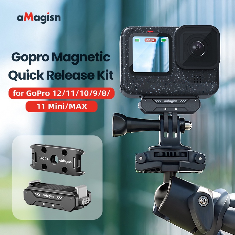 Amagisn ชุดอุปกรณ์เสริมกล้อง GoPro 12 11 10 แบบแม่เหล็ก ปลดเร็ว ...