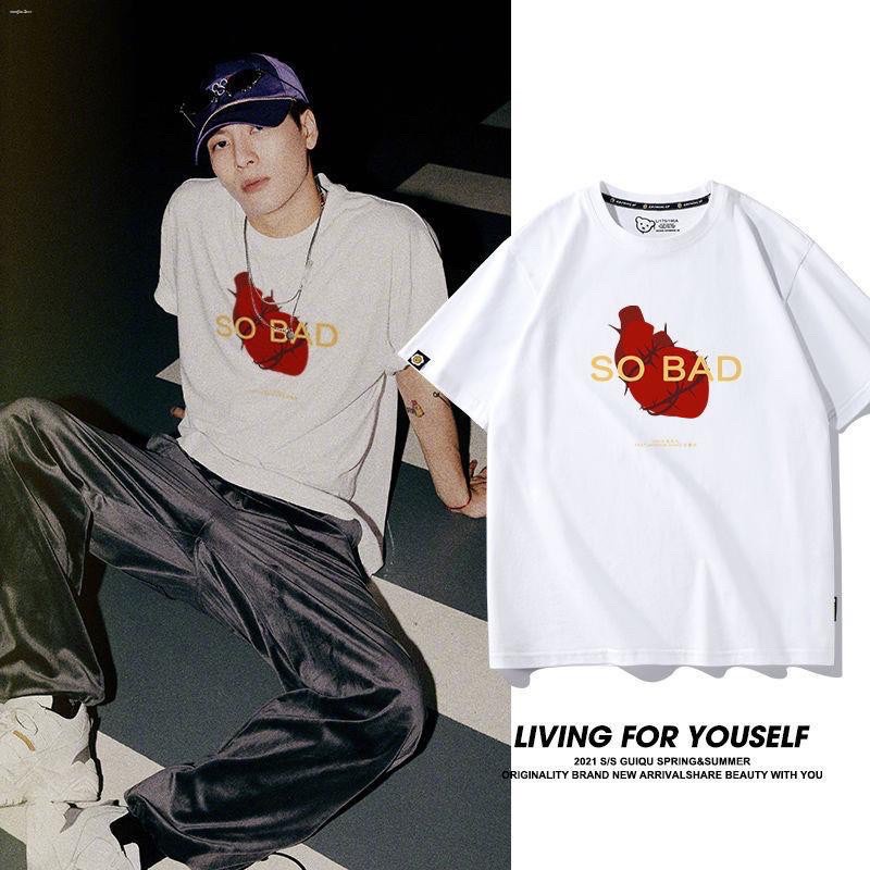 มีความสุข ราคาถูกเสื้อยืดตัวล่าสุดเสื้อยืด So bad แจ็คสัน หวัง jackson wang team wangS-5XL ...