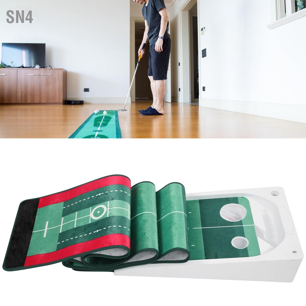 SN4 เสื่อวางกอล์ฟในร่มอุปกรณ์กอล์ฟกลับอุปกรณ์การฝึกอบรม 3 เมตรชาร์จ USB | Shopee Thailand