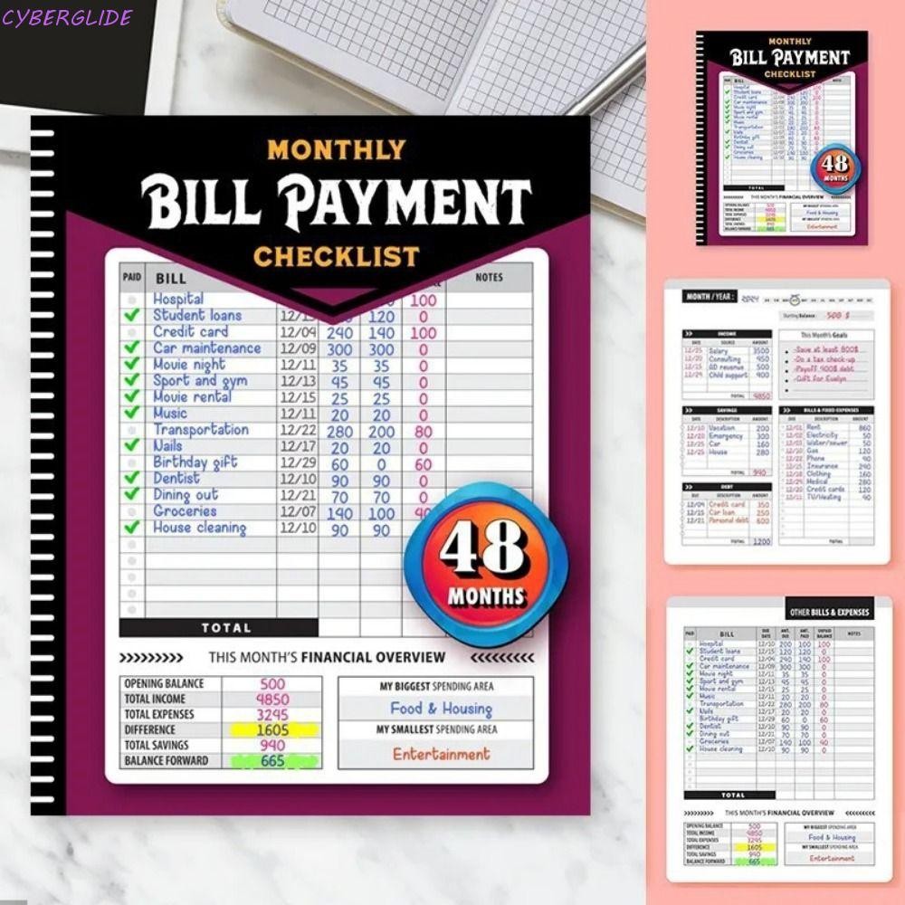 Cyberglide Bill Payment Organizer Notepad, Efficient Life Planner Save ...