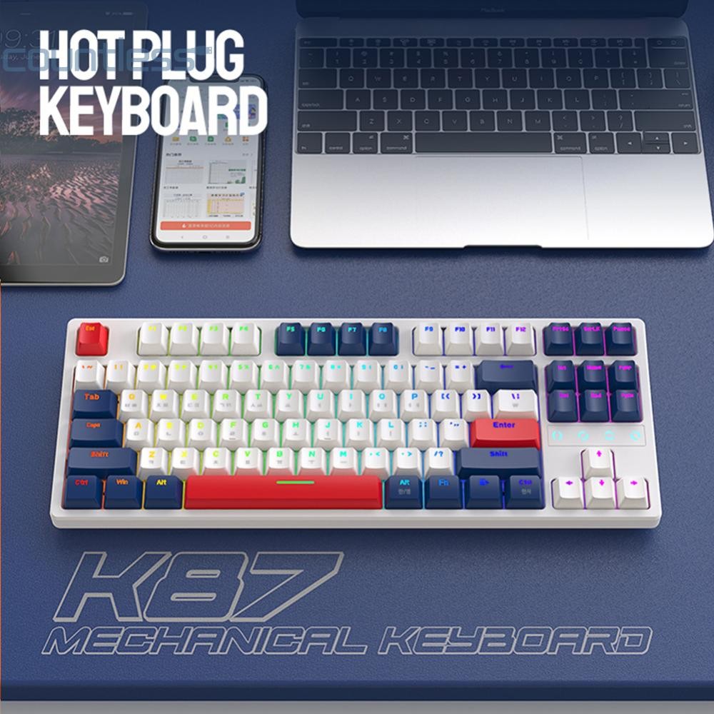 K87 Hot Swappable Keyboard 87 คีย์คีย์บอร์ดไร้สายสําหรับโน้ตบุ๊กแล็ปท็อปเดสก์ท็อป [เคาน์เตอร์ ...