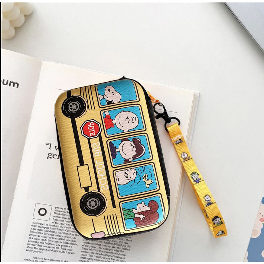 น่ารัก Snoopy Travel Digital Organizer Bag/Pouch USB Charger หูโทรศัพท์ ...