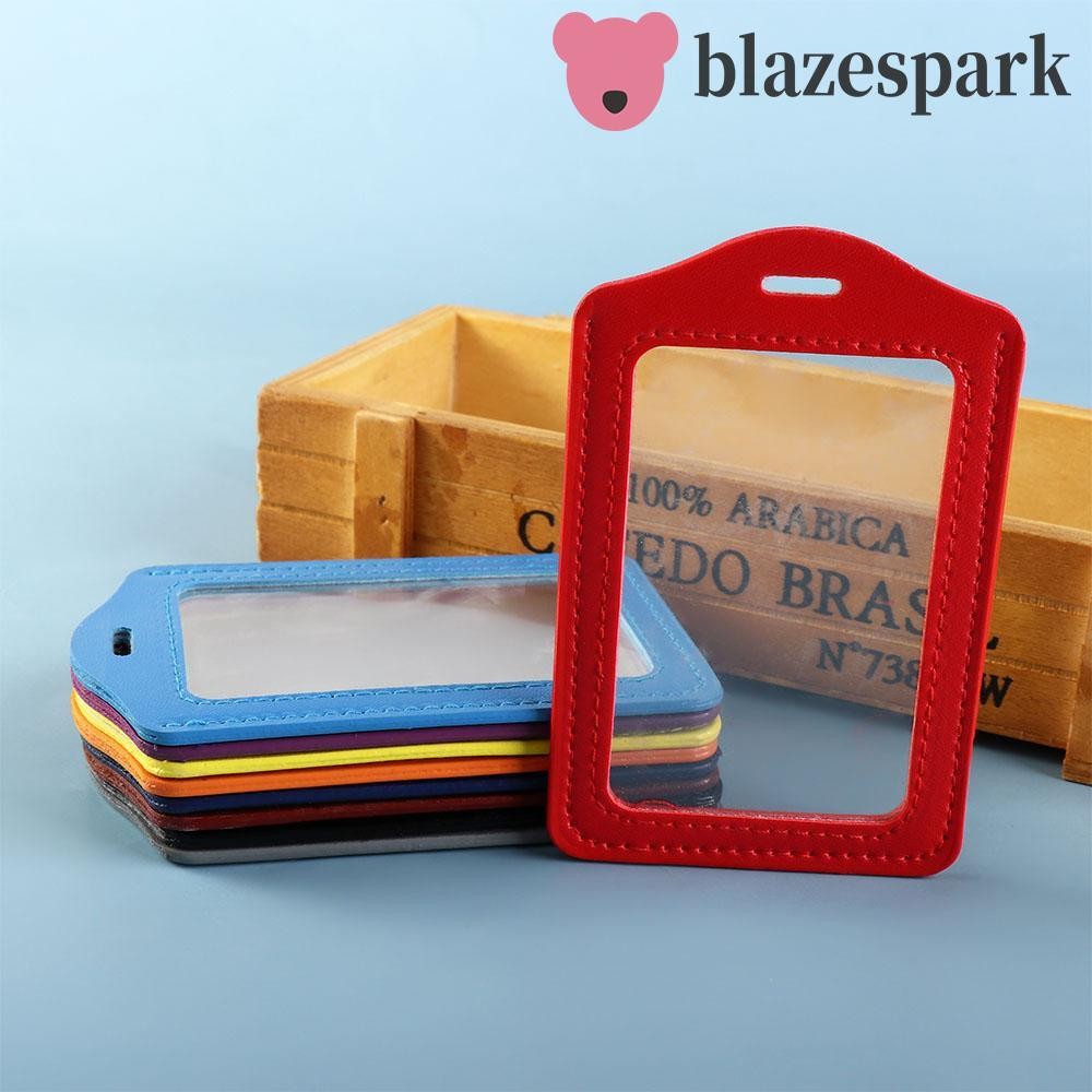 Blazespark ID Badge Case, PU หนังโปร่งใสผู้ถือบัตรธุรกิจ,อุปกรณ์โต๊ะพนักงานการ์ดที่มีสีสันทํางาน ...