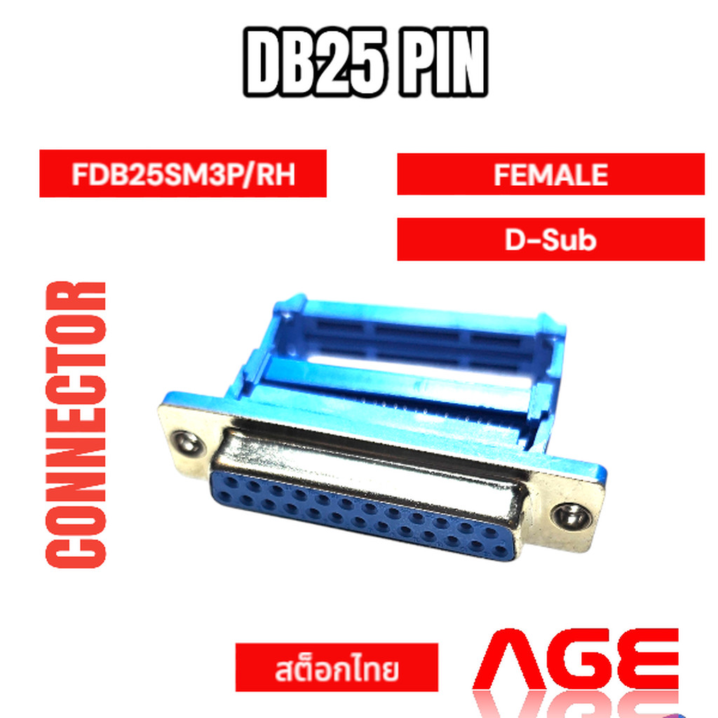 DB25 FEMALE D-Sub IDC Connector 25 PIN FEMALE #FDB25SM3P/RH | Shopee ...