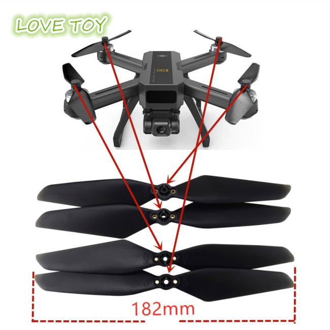 Nkodok ใบพัดเครื่องบินบังคับ ไร้แปรงถ่าน GPS คู่ สําหรับ D15 MJX B20 Bugs20 EIS 4 ชิ้น 12 ชิ้น ...