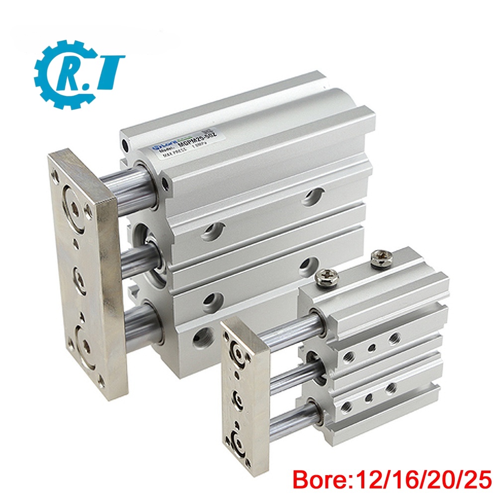 Mgpm Series กระบอกลม MGPM12 16 20 25 จังหวะ 10 20 25 30 40 50 75 100 สามแกน แบบบาง พร้อมก้าน ...