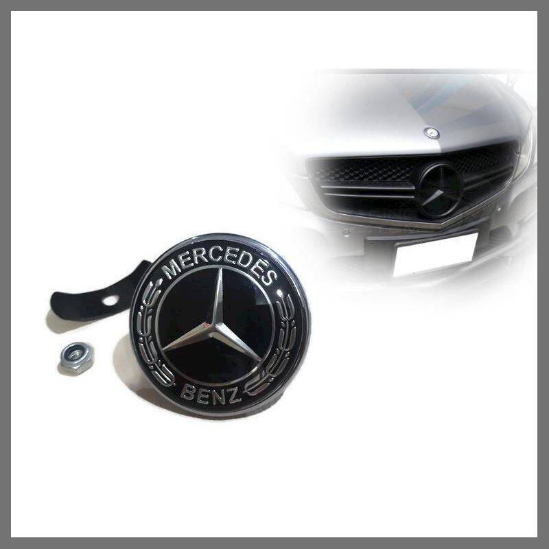 แผ่นป้าย ตราสัญลักษณ์ ดาวจมเบนซ์ mercedes benz ติดฝากระโปรง ลายช่อมะกอก ...