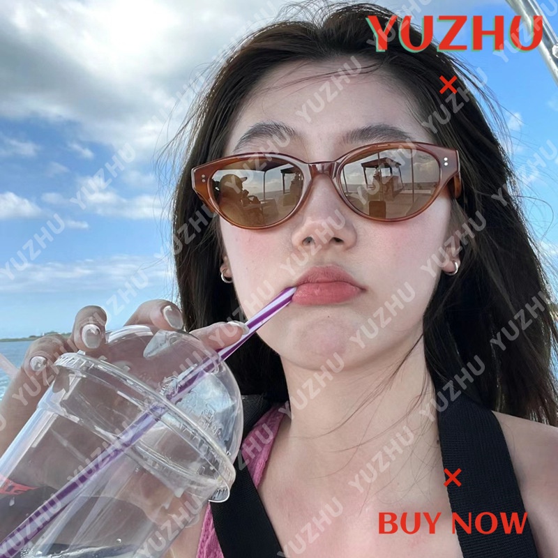 (YUZHU) แว่นกันแดด กรอบเล็ก ตาแมว แฟชั่นใหม่ แว่นกันแดด บังแดด เล็บข้าว ...