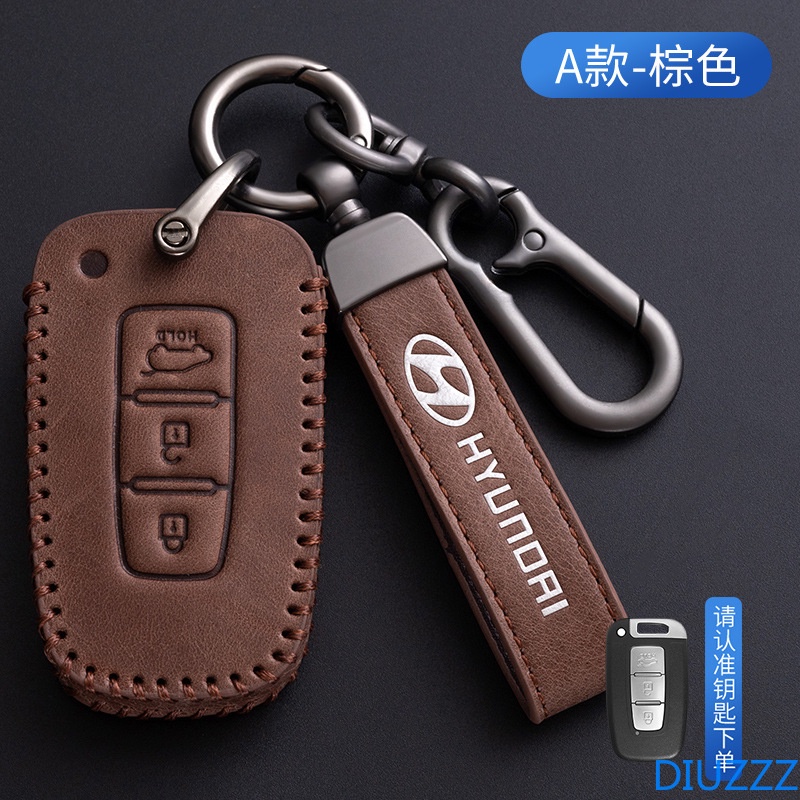 เคสกุญแจรีโมทรถยนต์ แบบหนัง สําหรับ Hyundai Solaris HB20 Veloster I30 IX25 IX35 Accent Elantra ...