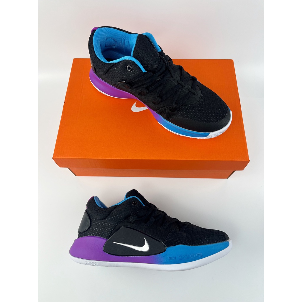 Nike Hyperdunk X HD2018 บาสเก็ตบอล Low Cut ผ้าใบลำลองสำหรับผู้ชายและผู้หญิงสีดำ/น้ำเงิน/ม่วง รอง ...