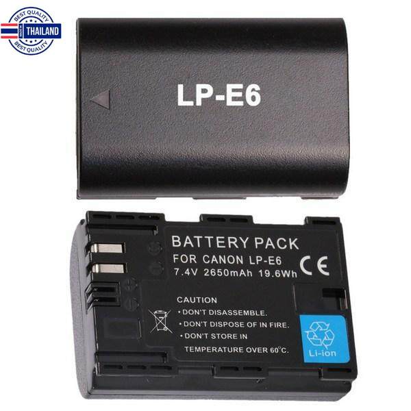 แตเตอรี่กล้อง Canon LP E6 Li-ion Battery LP-E6 LPE6 2650mAh for Canon 6D 5D Mark III 5D Mark II ...