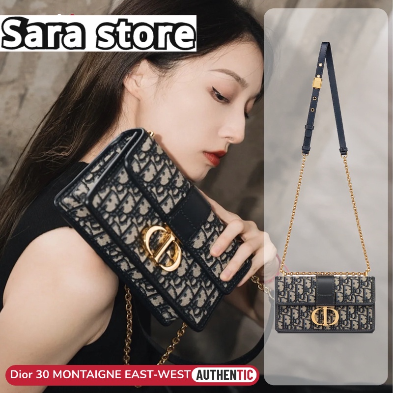 ดิออร์ Dior 30 MONTAIGNE EAST-WEST CHAIN BAG 21cm กระเป๋าสะพายข้างผู้หญิง | Shopee Thailand