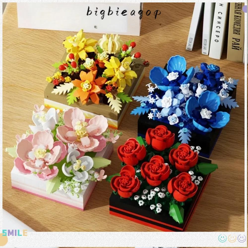 Bigbiegop Building Blocks, ดอกไม้ประดิษฐ์ Creative Flower Box Blocks ...