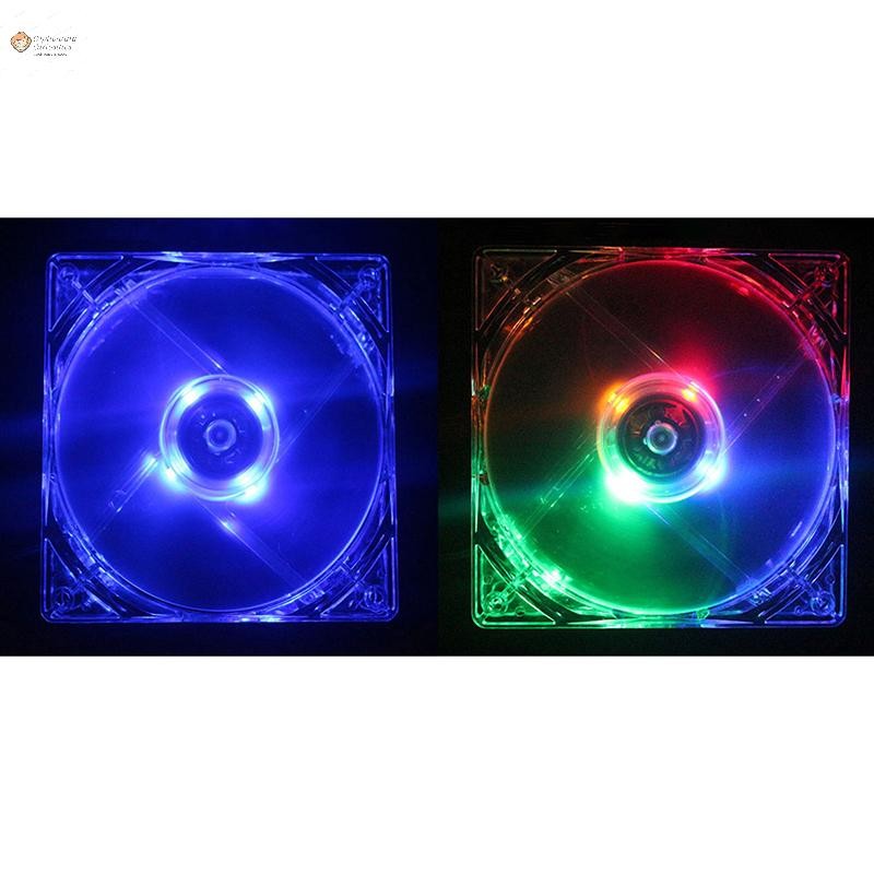 Cod 80mm LED คอมพิวเตอร์ PC Fan 8025 พัดลมระบายความร้อนเงียบ 12V LED ...