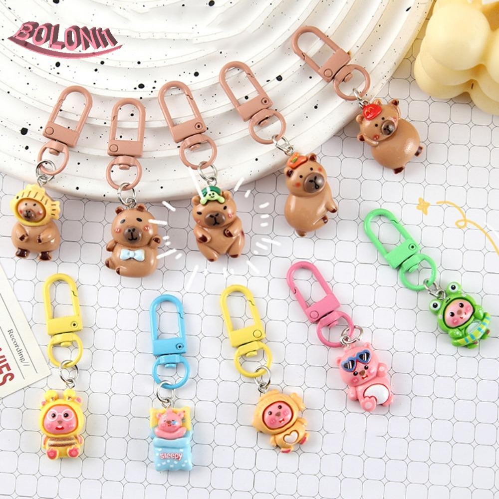 พวงกุญแจ BO Capybara, Loopy Capybara Capybara กระเป๋าแขวน, แขวนอุปกรณ์ ...