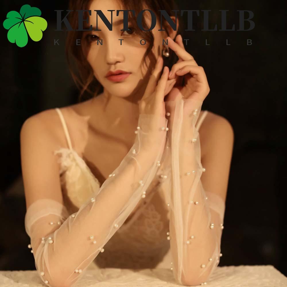 เคนตันtllb ถุงมือเต็มนิ้วเจ้าสาวลูกไม้หรูหรามุกแต่งงานพรรคอุปกรณ์จัดงานแต่งงาน | Shopee Thailand