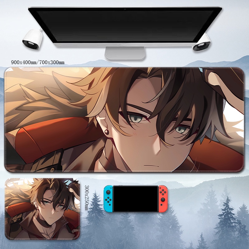 Neuvillette mouse pad Wriothesley computer keyboard pad Genshin Impact ...