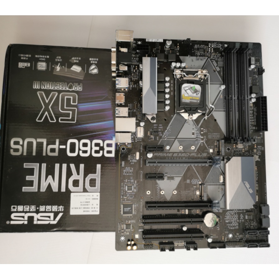 กล่องชนิดบรรจุกล่อง Asus/Asus PRIME B360-PLUS เมนบอร์ด 1151 Pins รองรับ 8th Generation 9th ...