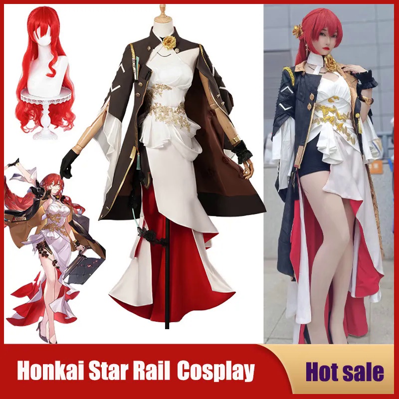 Anime Game Honkai: Star Rail Cosplay Costume Honkai Himeko Red Buckle ...